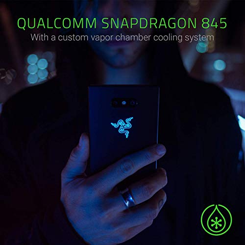 Razer Phone 2, Unlocked Gaming Smartphone – 120Hz QHD Display – Snapdragon 845 – Wireless Charging – Chroma – 8GB RAM - 64GB - Satin Black (Renewed)