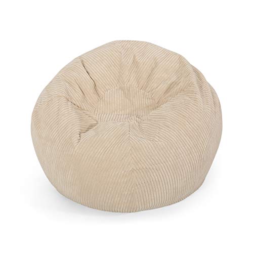 Christopher Knight Home Samantha 3 Foot Beanbag, Ivory