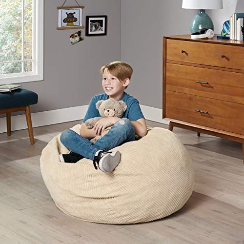 Christopher Knight Home Samantha 3 Foot Beanbag, Ivory