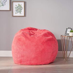 Christopher Knight Home Samantha 3 Foot Beanbag, Pink Rose