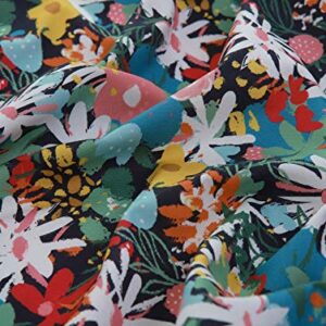 COTTONVILL Collection Bloom 20COUNT Cotton Print Quilting Fabric (1yard, 01-Bloom Main-1)