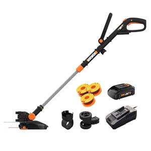 worx gt revolution 20v 12" string trimmer grass trimmer/edger/mini-mower, wg170.2