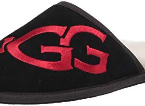 UGG mens Scuff Logo Slipper, Black, 10 US