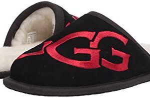 UGG mens Scuff Logo Slipper, Black, 10 US