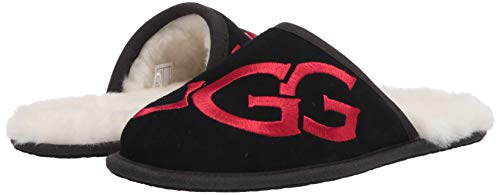 UGG mens Scuff Logo Slipper, Black, 10 US