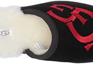 UGG mens Scuff Logo Slipper, Black, 10 US