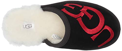 UGG mens Scuff Logo Slipper, Black, 10 US