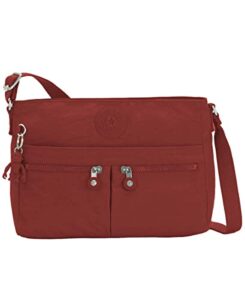 kipling unisex adult new angie crossbody bag, brick red rm, medium us