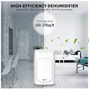 Hysure Electric Dehumidifier, Portable Deshumidificador with 2L(4.2 Pints) Water Tank, Small Dehumidifier for Bathroom, RV, Bedroom,Closet,Home