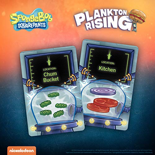 USAOPOLY Spongebob: Plankton Rising Cooperative Dice and Card Game | Featuring Artwork & Characters from Nickelodeon's Spongebob Squarepants Cartoon | Officially Licensed Spongebob Game