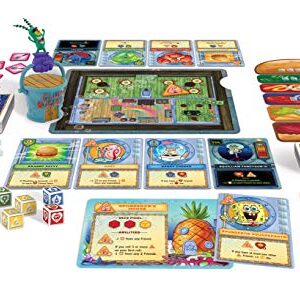 USAOPOLY Spongebob: Plankton Rising Cooperative Dice and Card Game | Featuring Artwork & Characters from Nickelodeon's Spongebob Squarepants Cartoon | Officially Licensed Spongebob Game