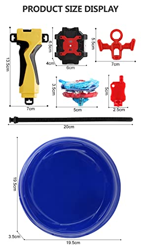 Bey Battling Top Burst | Burst Evolution Combination Series 4D | Set of 4 Fighter Gyroscope 4D Fusion Model | 2 Launcher and 1 beystadium