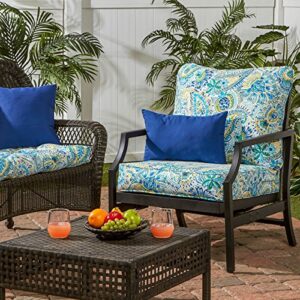 Greendale Home Fashions 2-Piece Outdoor Deep Seat Cushion Set, Paisley