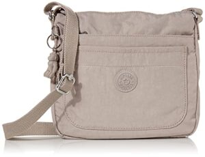 kipling womens womenÃ‚â€™s sebastian bag, super light, durable messenger bag, nylon shoulder crossbody bag, grey gris, 9 l x 8.5 h 1.75 d us