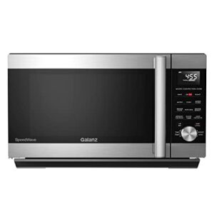 galanz gswwa16s1sa10 3-in-1 speedwave with totalfry 360, microwave, air fryer, convection oven with combi-speed cooking, 1.6 cu.ft/ 1000w, stainless steel