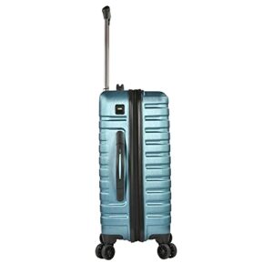 U.S. Traveler Boren Polycarbonate Hardside Rugged Travel Suitcase Luggage with 8 Spinner Wheels, Aluminum Handle, Teal, Carry-on 22-Inch, USB Port