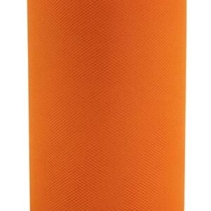 Tulle Fabric Roll | 6” by 100 Yards | Polyester Spool for Crafts Decorations Tutu Weddings Costumes Skirts Parties Gift Bow and More – by Craft Forge (Orange)