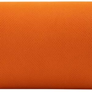 Tulle Fabric Roll | 6” by 100 Yards | Polyester Spool for Crafts Decorations Tutu Weddings Costumes Skirts Parties Gift Bow and More – by Craft Forge (Orange)