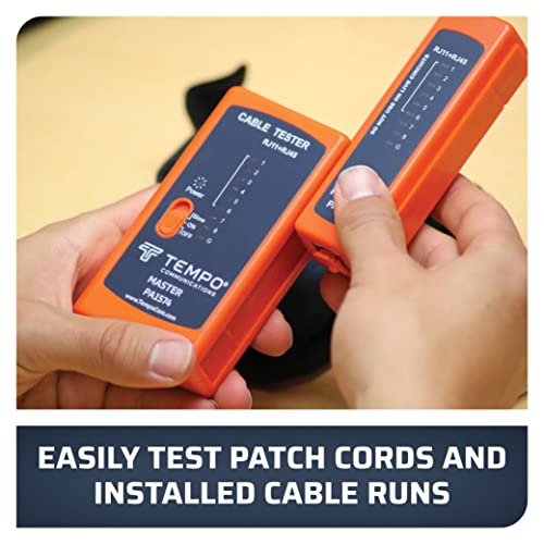 TEMPO PA1574 Network Cable Cat5e Tester | Telephone & Ethernet Cable Mapper | Continuity Tester for RJ45, RJ11, RJ12 | CAT5, CAT5E, CAT6 (2023 Model)