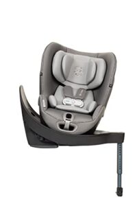 cybex sirona s with sensorsafe, convertible car seat, 360° rotating seat, rear-facing or forward-facing car seat, easy installation, sensorsafe chest clip, instant safety alerts, manhattan grey