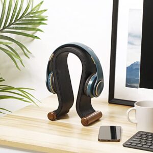 ONEGenug Wooden Headset Stand,Universal Earphone Hanger Holder for Gaming Headsets & DJ Studio Headphones Desktop Headphone Rack for All Headphone Size