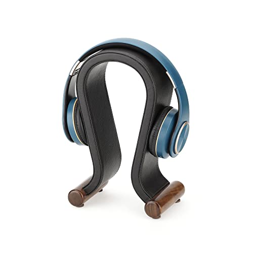 ONEGenug Wooden Headset Stand,Universal Earphone Hanger Holder for Gaming Headsets & DJ Studio Headphones Desktop Headphone Rack for All Headphone Size