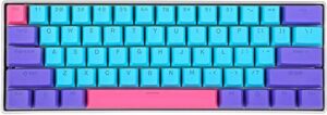 boyi wired 60% mechanical gaming keyboard,61 mini rgb cherry mx switch pbt keycaps nkro programmable type-c keyboard for gaming and working (joker color,cherry mx blue switch)