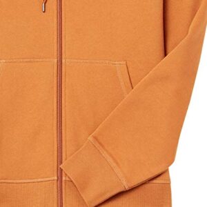 Amazon Essentials Men's Full-Zip Hooded Fleece Sweatshirt (Available in Big & Tall), Nutmeg, Large