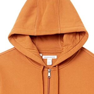 Amazon Essentials Men's Full-Zip Hooded Fleece Sweatshirt (Available in Big & Tall), Nutmeg, Large