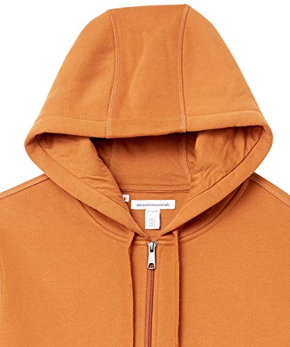 Amazon Essentials Men's Full-Zip Hooded Fleece Sweatshirt (Available in Big & Tall), Nutmeg, Large