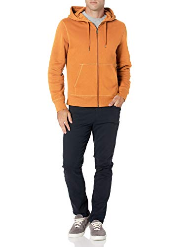 Amazon Essentials Men's Full-Zip Hooded Fleece Sweatshirt (Available in Big & Tall), Nutmeg, Large