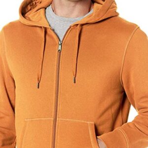 Amazon Essentials Men's Full-Zip Hooded Fleece Sweatshirt (Available in Big & Tall), Nutmeg, Large