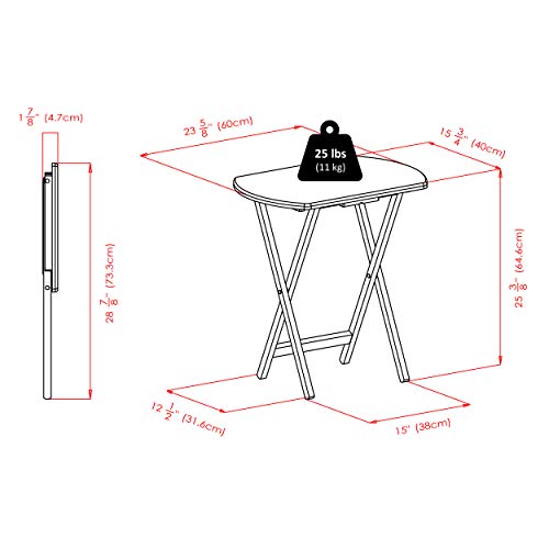 Winsome Cade Snack Table, Coffee, 15.75D x 23.62W x 25.43H in