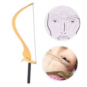 Eyebrow Mapper With Strings, Eyebrow Tattoo Line Mark Ruler Microblading Tool Set For Mapping Precise For Eyebrow Color Eyebrow-Makeup Lines Semi Permanent Make Up(Gold)