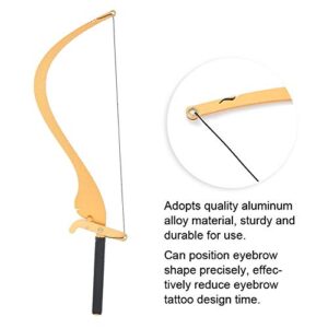 Eyebrow Mapper With Strings, Eyebrow Tattoo Line Mark Ruler Microblading Tool Set For Mapping Precise For Eyebrow Color Eyebrow-Makeup Lines Semi Permanent Make Up(Gold)