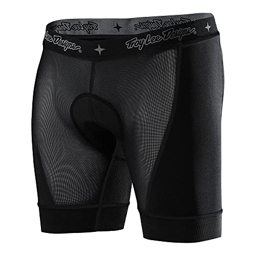 Troy Lee Designs Cycling Mountain Bike Trail Biking MTB Bicycle Shorts Liner for Mens, MTB PRO Short Liner (Solid Black, 34)