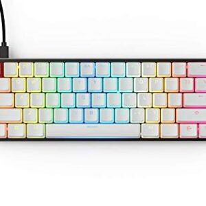 Glorious Aura V1 (White) Pudding Keycaps - Double Shot PBT Translucent for Mechanical Keyboards, 104 Key Set, TKL, Compact Compatible, English (US) Layout (Aura (White))