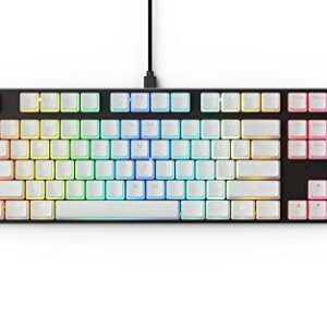 Glorious Aura V1 (White) Pudding Keycaps - Double Shot PBT Translucent for Mechanical Keyboards, 104 Key Set, TKL, Compact Compatible, English (US) Layout (Aura (White))