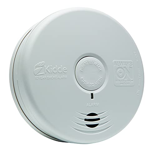 Kidde Smoke Detector, 10-Year Battery, Photoelectric Sensor Smoke Alarm