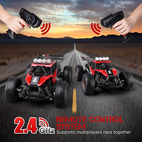 SGILE Remote Control Car Toy for Boys Girls, 2.4 GHz RC Drift Race Car, 1:16 Scale Fast Speedy Crawler Truck, 2 Batteries for 50 Mins Play, Toy Gift for Boys Girls