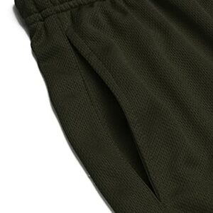 COOFANDY Men's 3 Pack Gym Workout Shorts Mesh Weightlifting Squatting Pants Training Bodybuilding Jogger with Pocket,Black/Army Green/Navy Blue,Medium