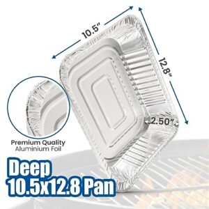 EHOMEA2Z Aluminum Pans Disposable Half Size (30 Pack) 9x13 Prepping, Roasting, Food, Storing, Heating, Cooking, Chafers, Catering, Crawfish Trays