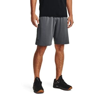 under armour men's raid 2.0 gym shorts, pitch gray (012)/black, large