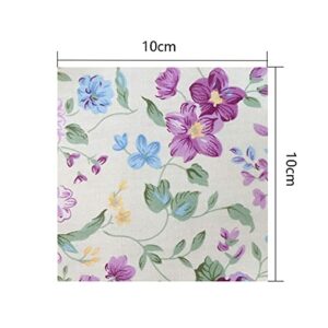 Mililanyo 200pcs 10cm x 10cm Assorted Pre-Cut Floral Cotton Fabric Bundle Squares Patchwork Fabric Sets for DIY Crafts Sewing