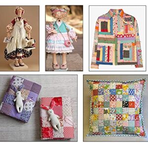 Mililanyo 200pcs 10cm x 10cm Assorted Pre-Cut Floral Cotton Fabric Bundle Squares Patchwork Fabric Sets for DIY Crafts Sewing