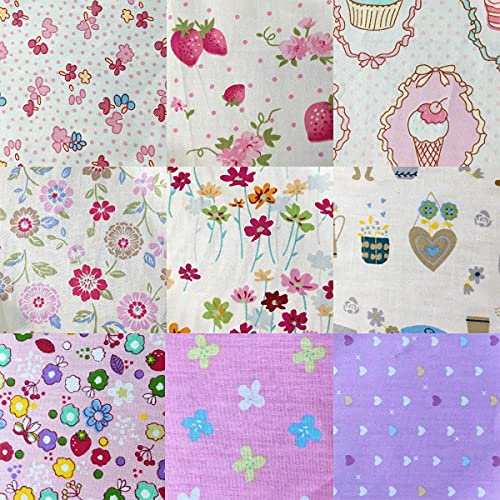 Mililanyo 200pcs 10cm x 10cm Assorted Pre-Cut Floral Cotton Fabric Bundle Squares Patchwork Fabric Sets for DIY Crafts Sewing