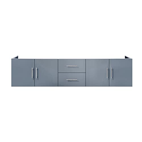 Lexora Geneva 80 in. W x 22 in. D Dark Grey Double Bath Vanity