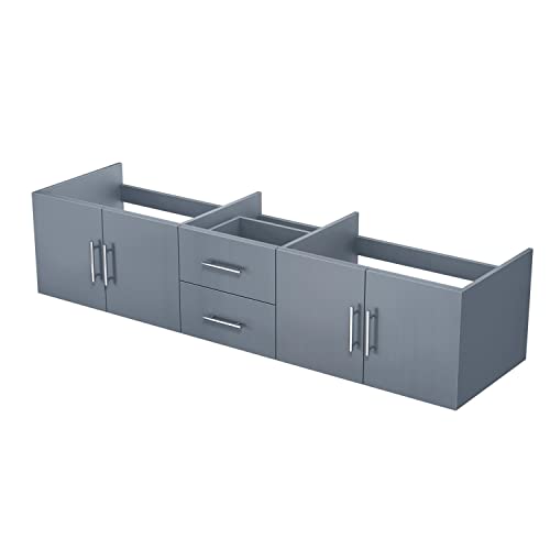 Lexora Geneva 80 in. W x 22 in. D Dark Grey Double Bath Vanity