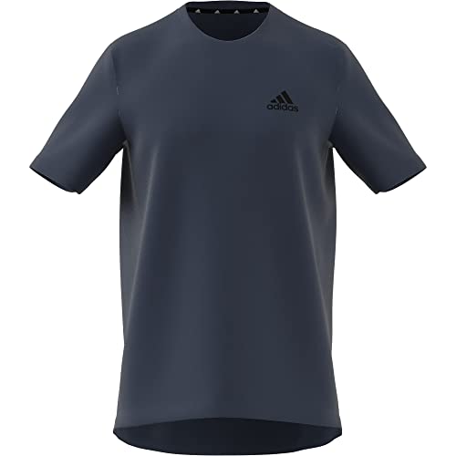 adidas mens FR Tee Crew Navy/Black Large