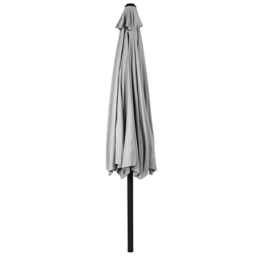 ABCCANOPY Patio Half Umbrellas 11FT (Light Gray)